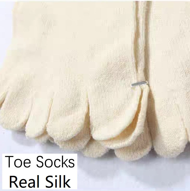 100% Mulberry Silk Toe Socks - Increase Moisture in Your Foot – SPOIL ...